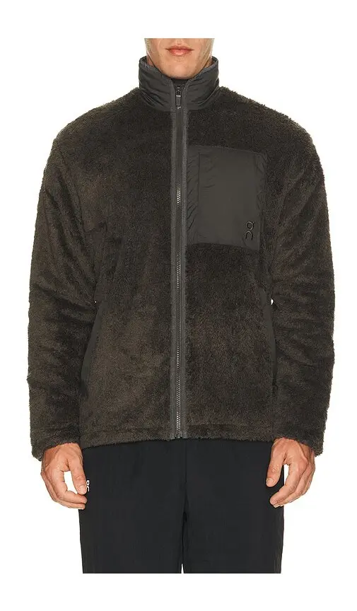 On Ascent Fleece Jacket In Brown