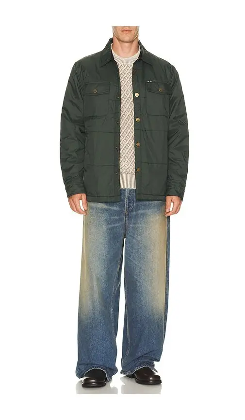 DARK SEAS Machinist Nylon Shirt Jacket In Green