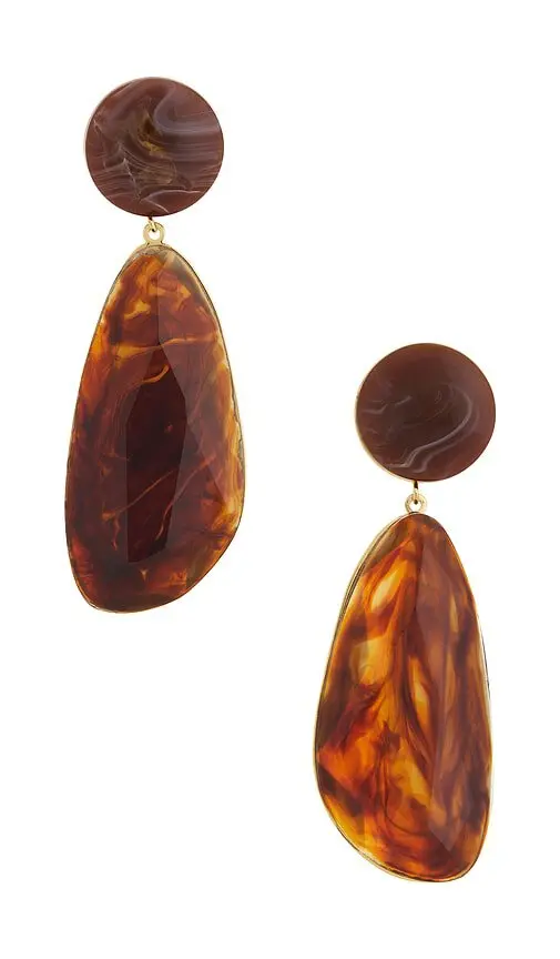 LOVERS AND FRIENDS Golden Hour Earrings In Brown