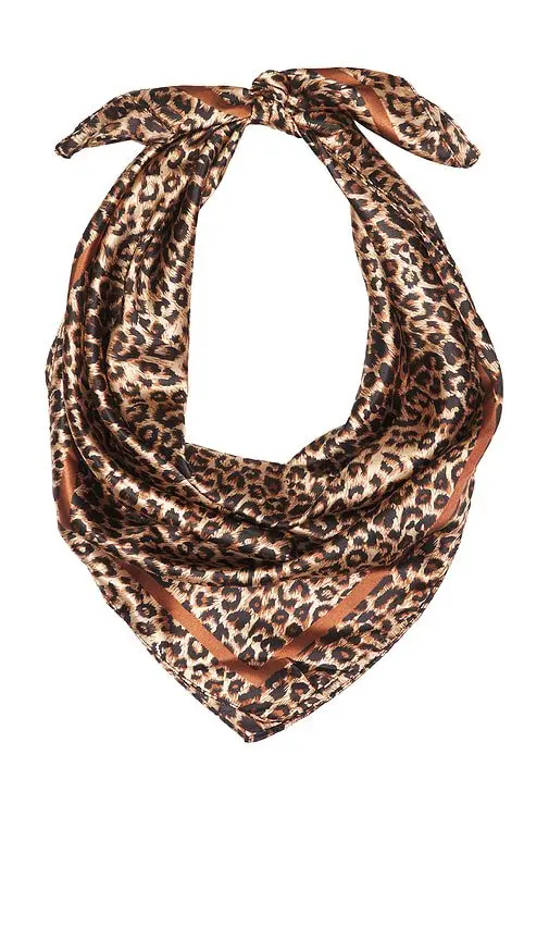 8 Other Reasons Luxurious Satin Scarf In Brown - Cognac