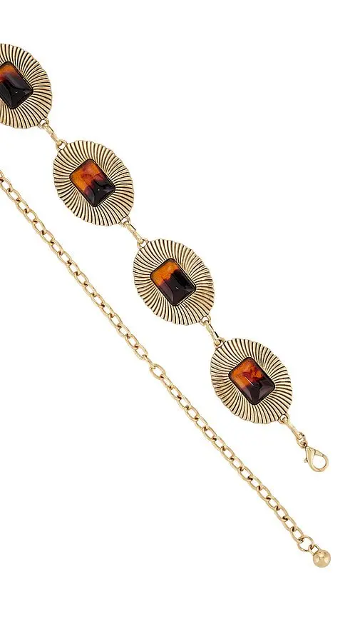 8 Other Reasons Gold Chain With Stone Details Belt In Metallic Gold