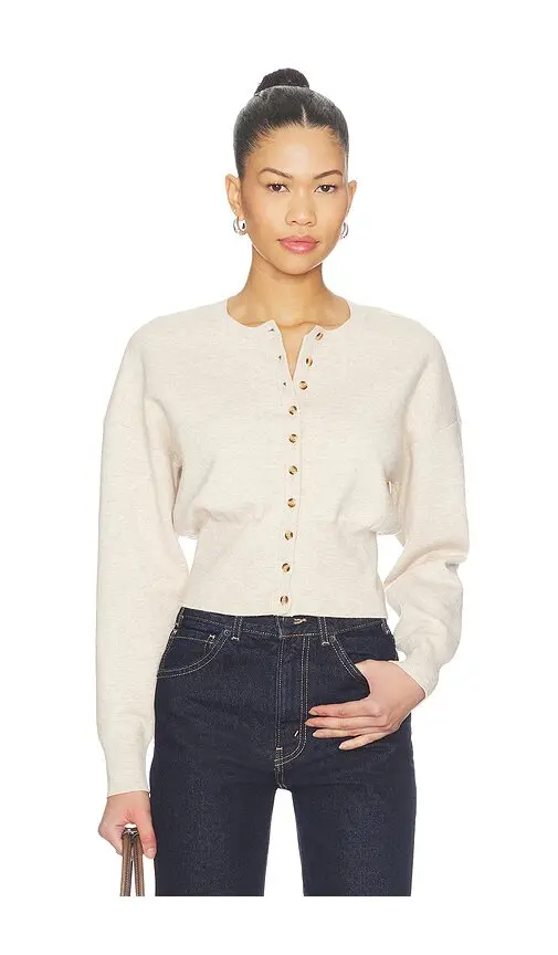 LOVERS AND FRIENDS Karen Cardigan In Beige - Oat
