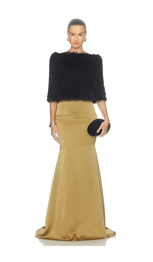 NONCHALANT LABEL Pascale Faux Fur Shawl