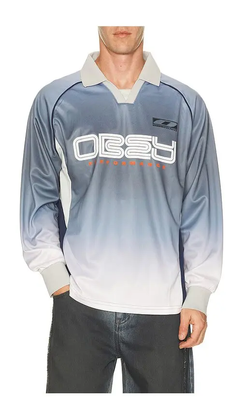 Obey Spectrum 89 Long Sleeve Jersey In Blue