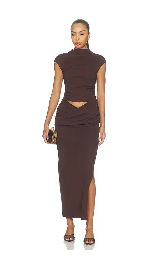 BENNI Royce Maxi Dress - Chocolate