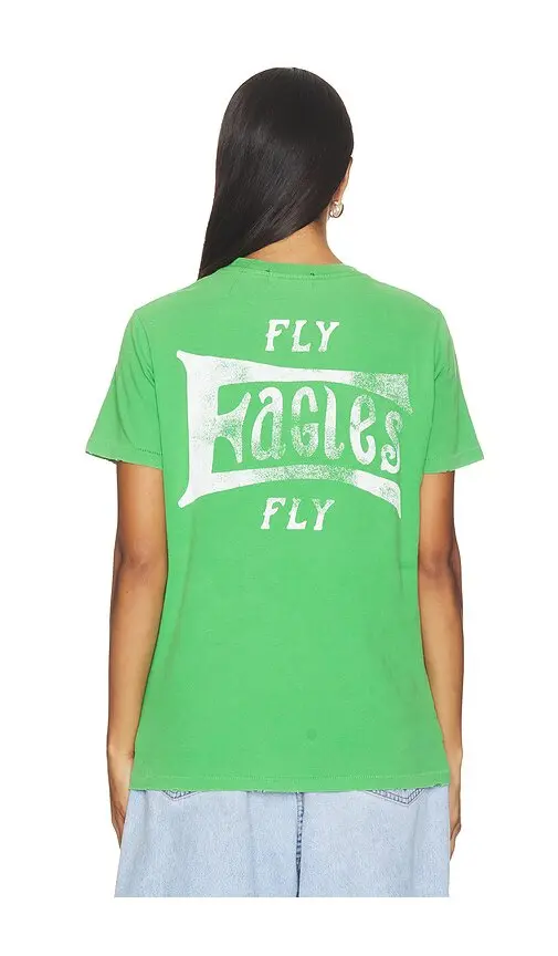 Junk Food Eagles City Edition Vintage Tee In Green