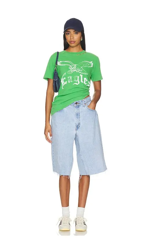 Junk Food Eagles City Edition Vintage Tee In Green