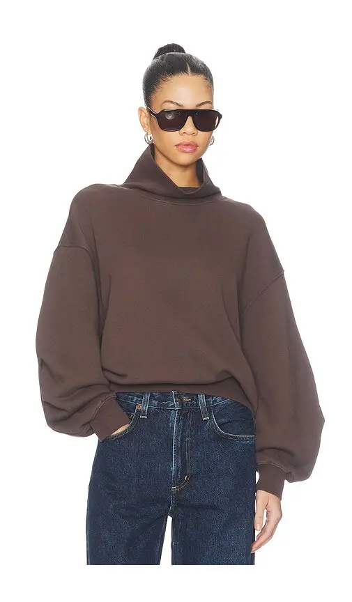 AGOLDE Jenning Sweatshirt In Brown - Bracken