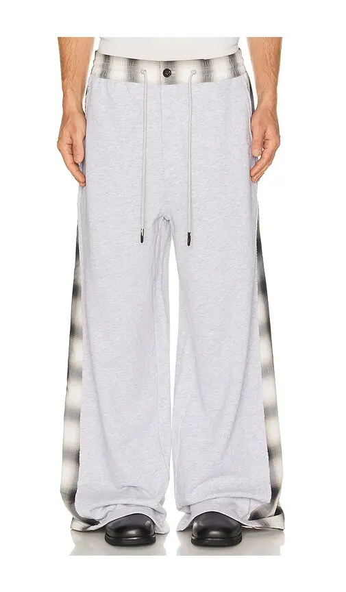 FENG CHEN WANG Patched Panel Jersey Trousers - Grey