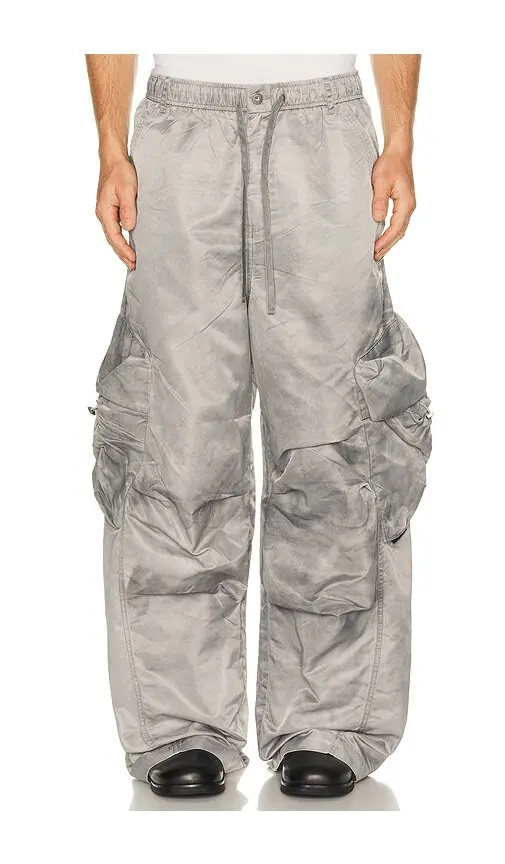 FENG CHEN WANG Sand Washed Nylon Cargo Pants