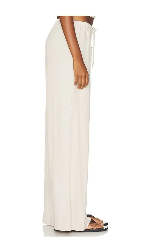 RUNAWAY THE LABEL Anji Relaxed Wide Leg Sweatpants In Neutral
