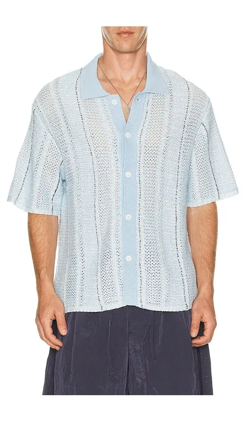 FENG CHEN WANG Knitted Cardigan Sweater In Blue