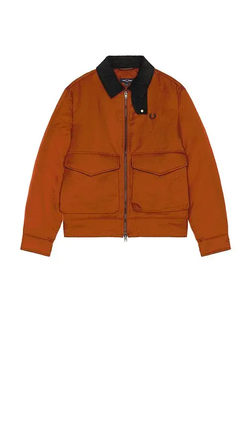 Fred Perry Nylon Caban Jacket In Red