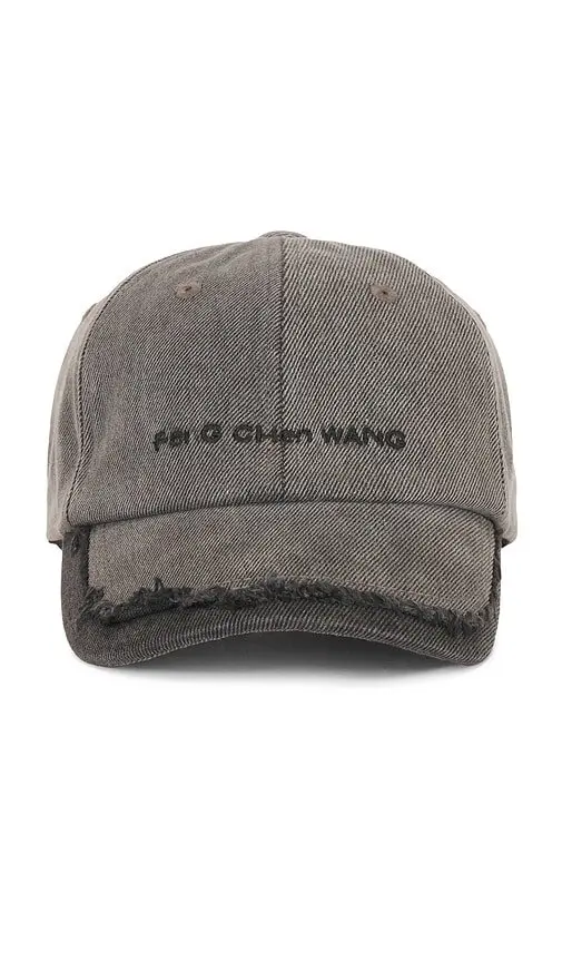 FENG CHEN WANG Denim Spliced Baseball Cap - Grey