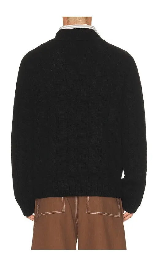 Fred Perry Canvas Cable V-neck Jumper