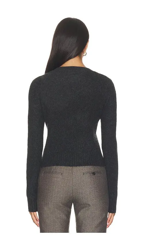 Enza Costa Cashmere Shrunken Crew - Charcoal