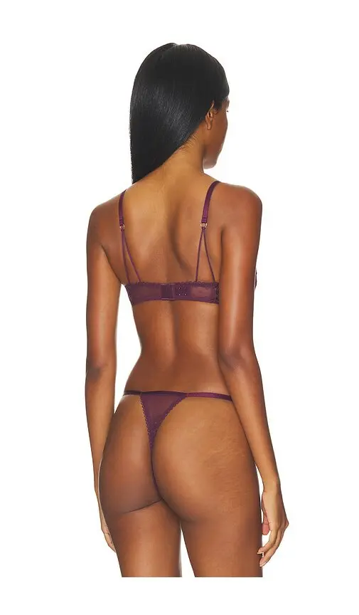 KAT THE LABEL Nicolette Underwire Bra In Burgundy