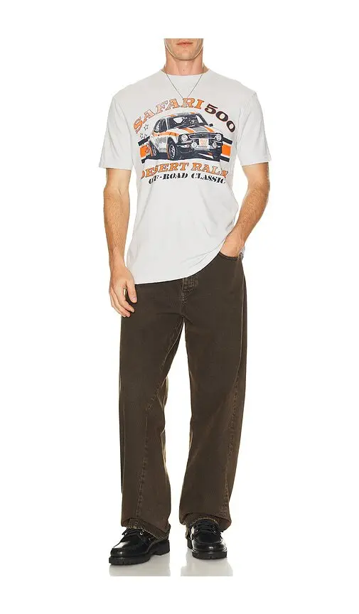 Junk Food Safari 500 Vintage Tee In White