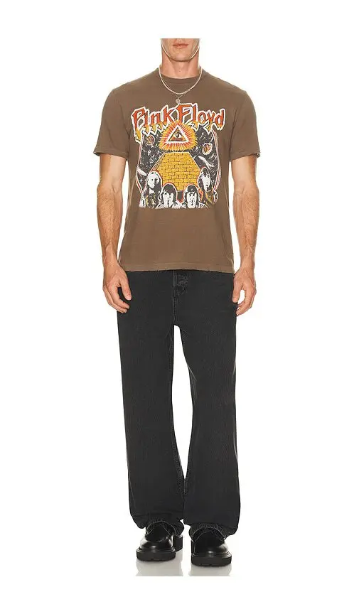 Junk Food Pink Floyd Pyramid Vintage Tee In Brown