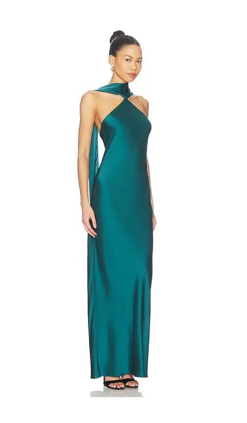 Amanda Uprichard Ashton Gown In Green - Malachite