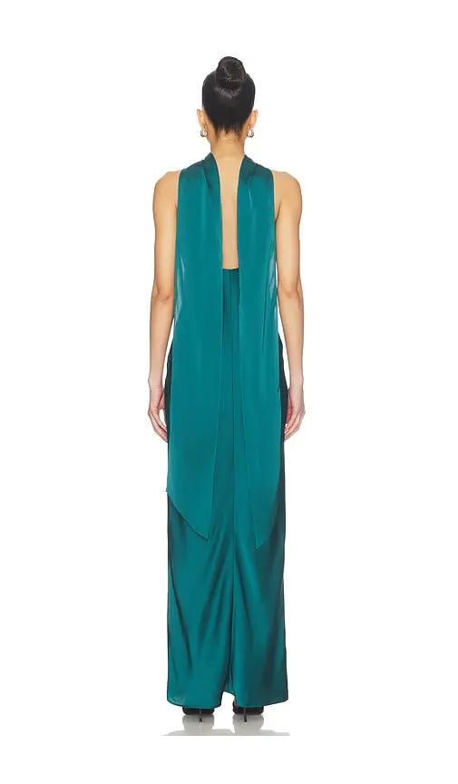 Amanda Uprichard Ashton Gown In Green - Malachite