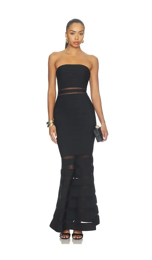 Herve Leger The Kate Gown - Black