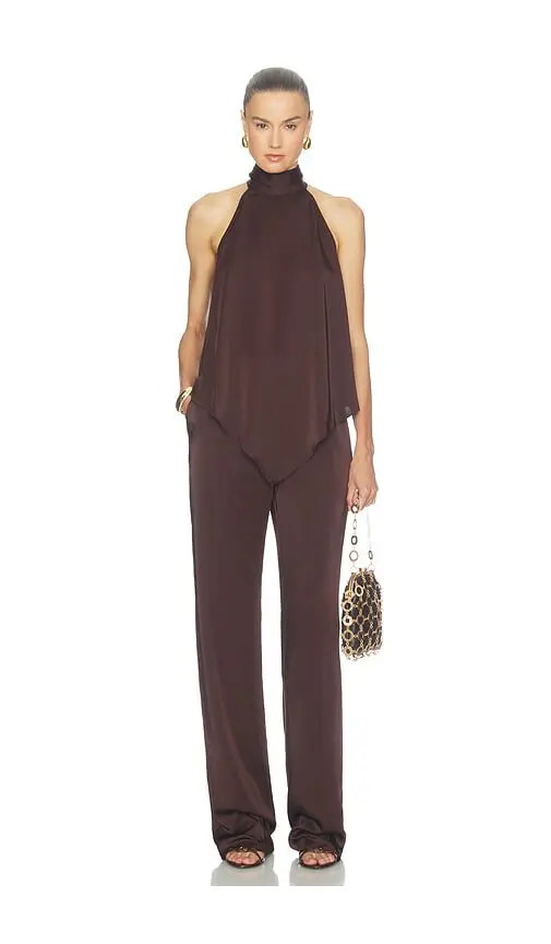 Lapointe Lightweight Satin Hankerchief Top