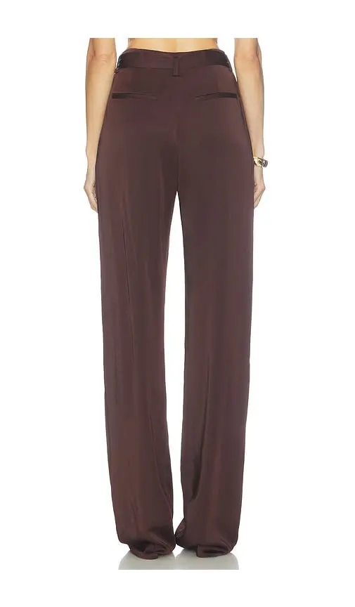 Lapointe Lightweight Satin High Waisted Belted Pant