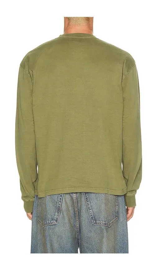 HUF 89 Heavyweight Long Sleeve Tee In Green