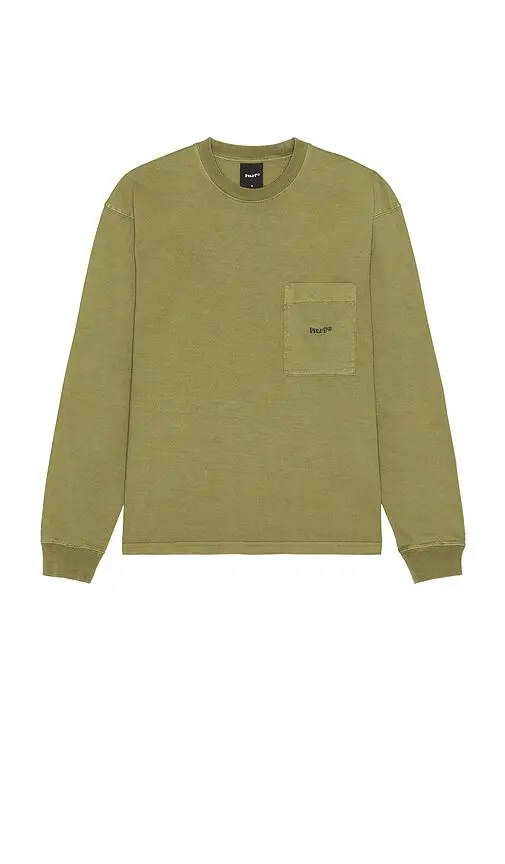 HUF 89 Heavyweight Long Sleeve Tee In Green