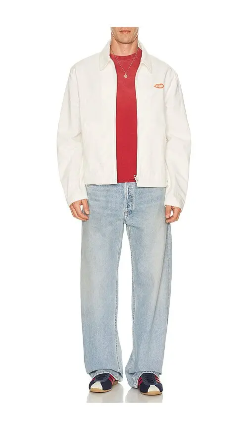 Kenzo Loves Zipped Coach Jacket In Cream