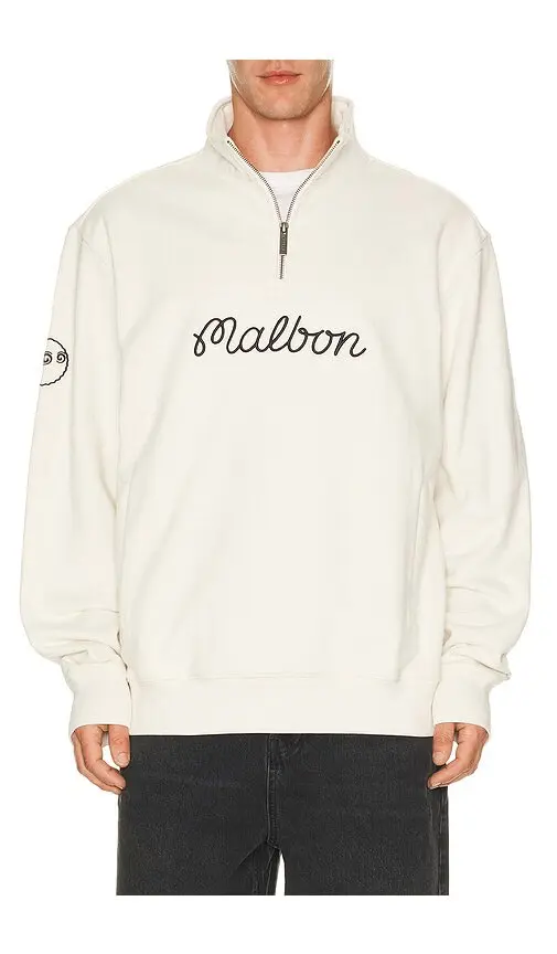 MALBON Collegiate Sweatshirt In White