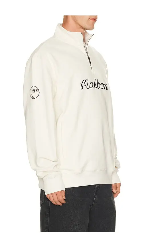 MALBON Collegiate Sweatshirt In White