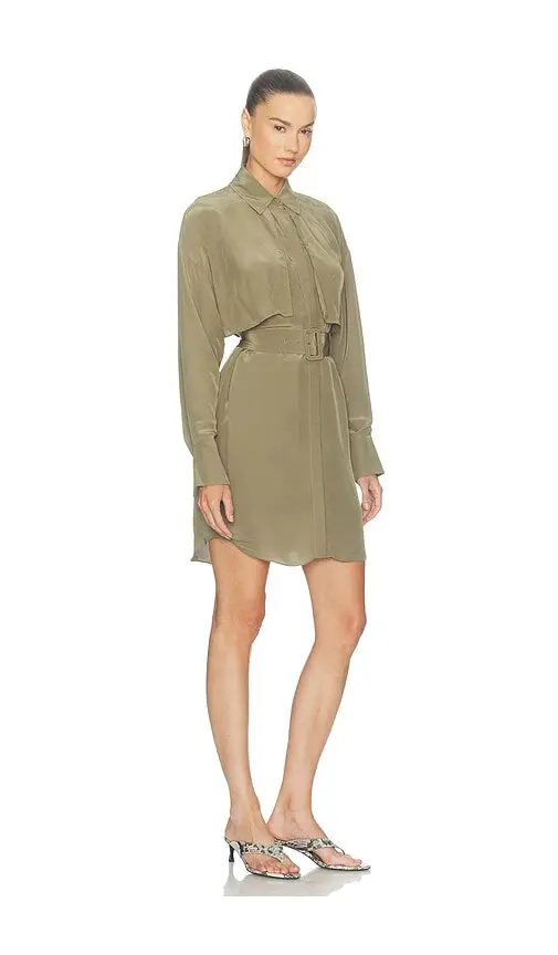 Veronica Beard Darlis Tunic Dress In Olive