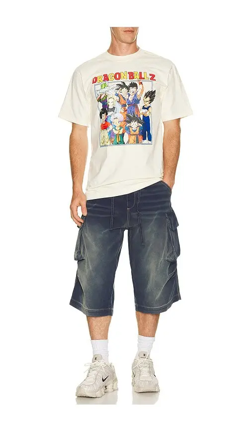 BIOWORLD Dragon Ball Z Group Frame Tee In Cream
