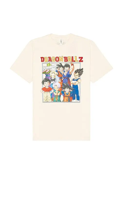 BIOWORLD Dragon Ball Z Group Frame Tee In Cream