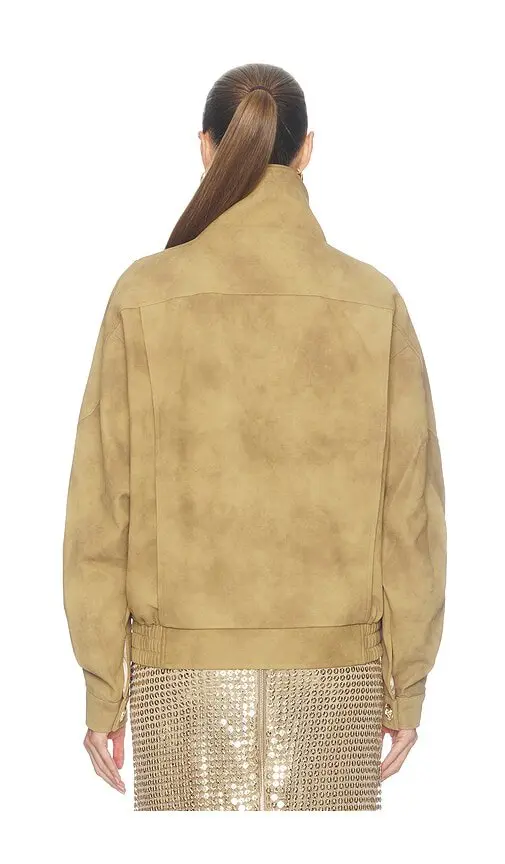 BRONX BANCO Oasis Eco Suede Jacket In Brown