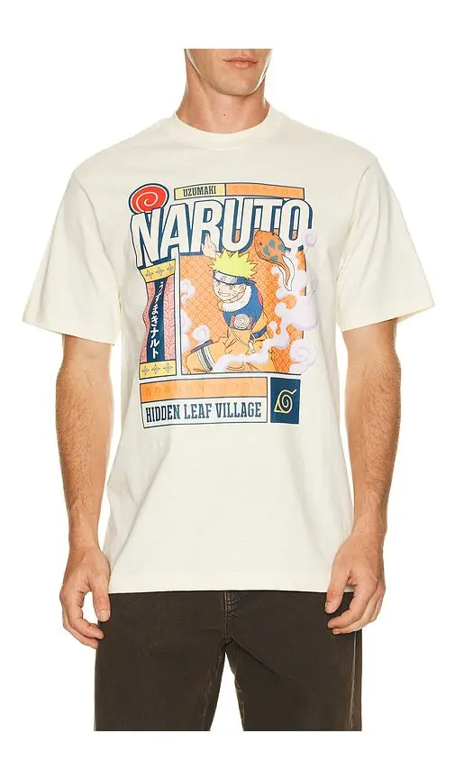 BIOWORLD Naruto Hidden Leaf Village Tee In Cream