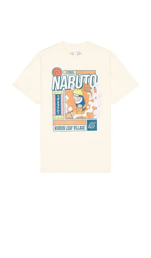 BIOWORLD Naruto Hidden Leaf Village Tee In Cream