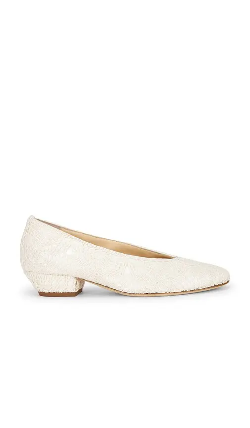 Magda Butrym Crochet Ballerina Heel - Cream