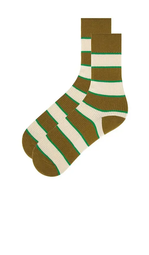 The Great. The Collegiate Sock - Green