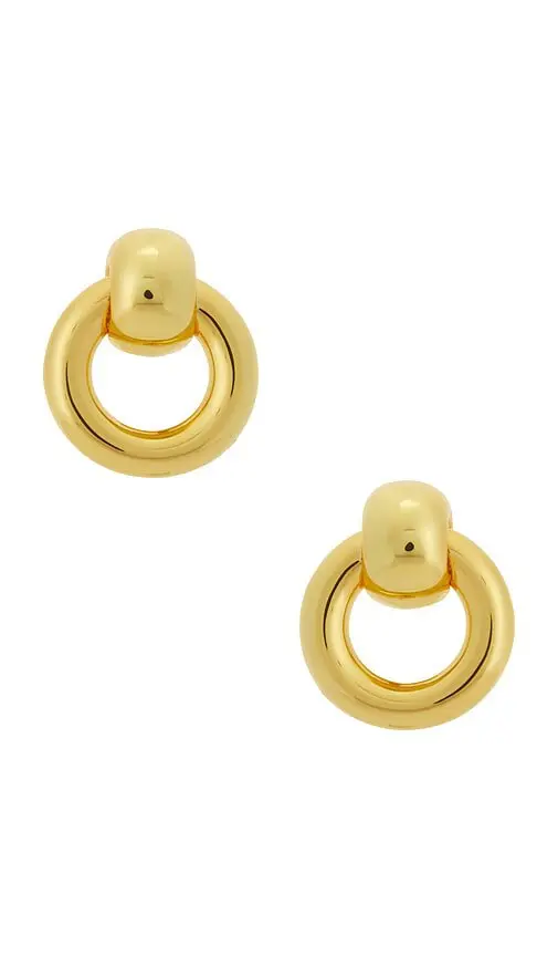Jenny Bird Mini Puffy Faye Knockers Earrings In Metallic - Gold