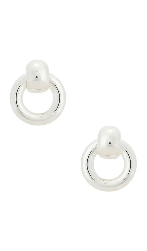 Jenny Bird Mini Puffy Faye Knockers Earrings In Metallic - Silver