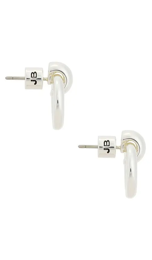 Jenny Bird Mini Puffy Faye Knockers Earrings In Metallic - Silver