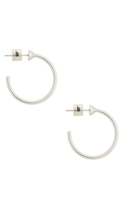 Jenny Bird Mini Icon Hoops Earring In Metallic Silver