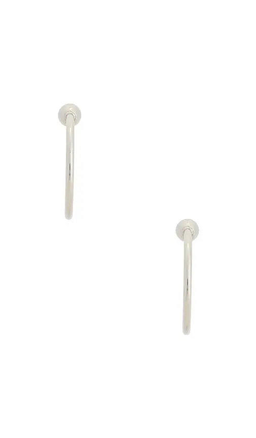 Jenny Bird Mini Icon Hoops Earring In Metallic Silver