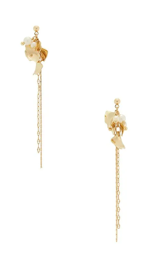 LOVERS AND FRIENDS Aurora Petal Drop Earrings In Metallic