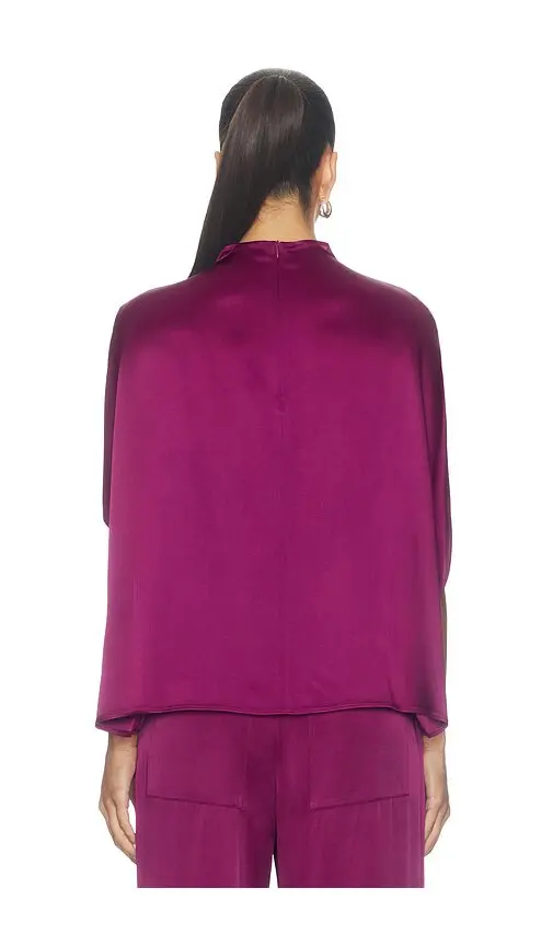 Lapointe Satin Cape Tee In Cream