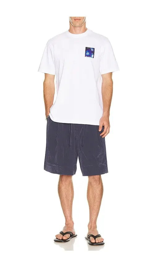 Casablanca Meduse Sportif Printed Classic Tee Shirt In White