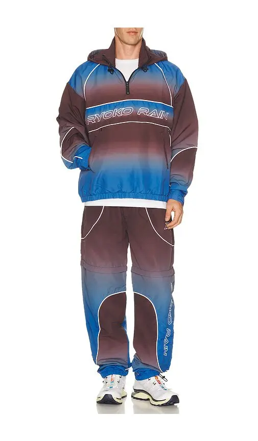 RYOKO RAIN Gradient Track Jacket In Blue